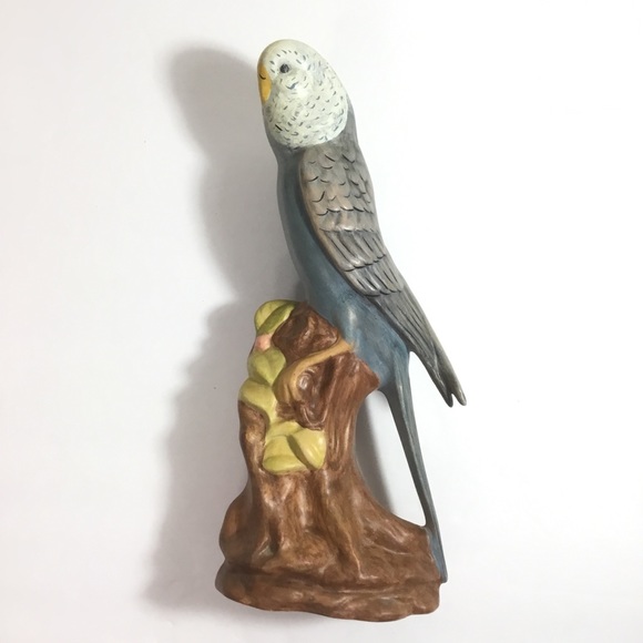 Vintage | Accents | Vintage Parakeet Budgie Bird Ceramic Figurine ...